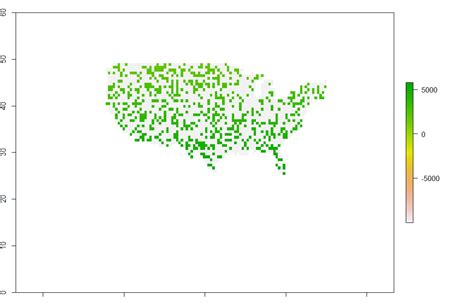 raster of missing values inside polygon in r geographic information