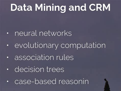 Excel At Crm 6 Data Mining And Analysis By Willie