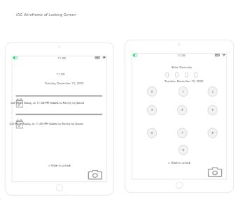 IOS Wireframe Of Locking Screen EdrawMax Templates