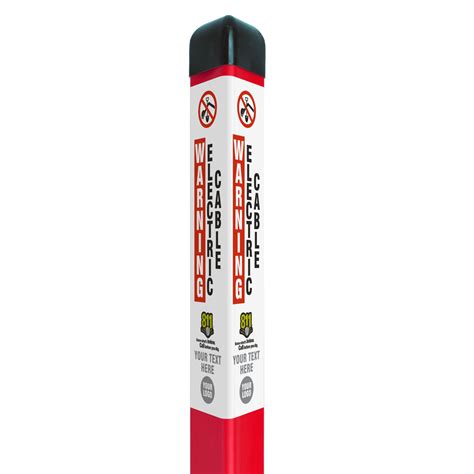 Custom Caution Water Pipeline Triangular Marker