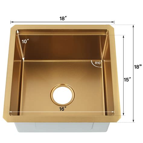 Lonsince Gold Bar Sink Undermount Small Bar And Prep Sinks
