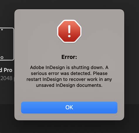 Cant Open File Error Adobe Indesign Is Shutting Adobe Community