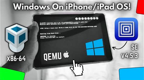 utm se pc qemu emulator run windows x86 64 on iphone ipad test youtube