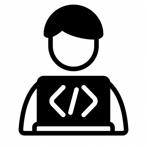 Developer Profession Laptop Programmer Coding Icon Download On Iconfinder