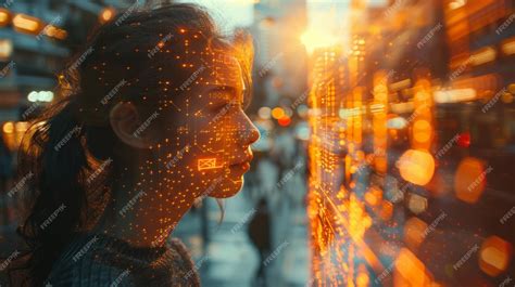 Premium Photo Ai Concept Of Face Recognition For Citizens Ai Data Collection And Analysis For