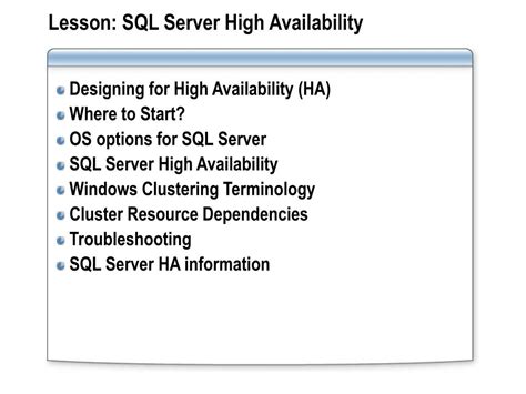 ppt module 7 sql server special considerations powerpoint presentation id 4667428