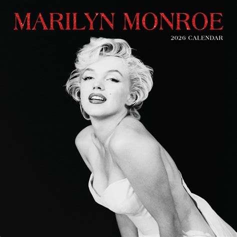 Marilyn Monroe Black And White 2026 Mini Wall Calendar