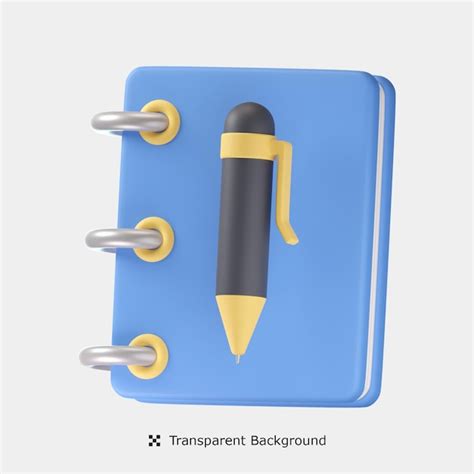 Premium Psd Notebook 3d Icon Illustration