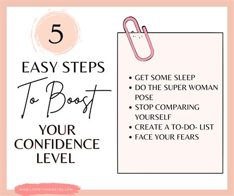 5 Easy Steps To Boost Your Confidence Level Life With New Eyes