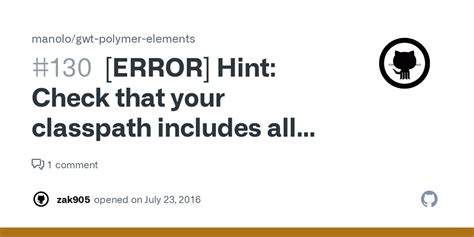 Error Hint Check That Your Classpath Includes All Required Source Roots Issue Manolo