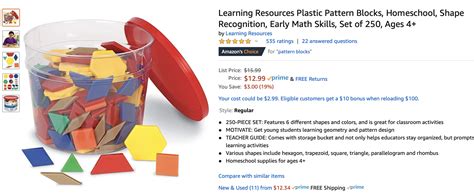 learning resources plastic pattern blocks learning resources pattern
