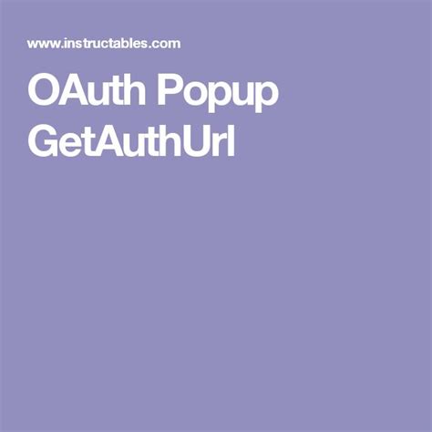 Oauth Popup Getauthurl Pop Up Free Energy Arduino