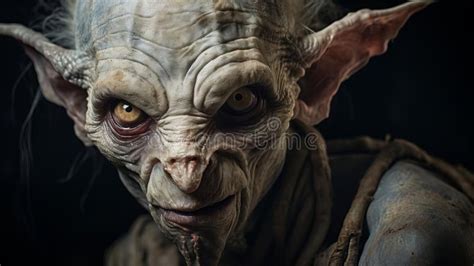 Mysterious Imp Hybrid Portrait With Depth And Dimensionality Stock Illustration Illustration