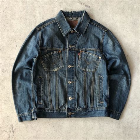 Jual Vtg Levs Trucker Washed Denim Jacket Shopee Indonesia