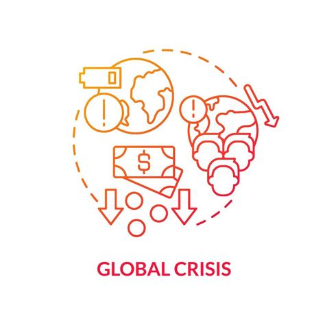 Global Crisis Blue Gradient Concept Icon Resources Limit Lack Of