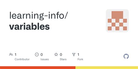 Github Learning Info Variables