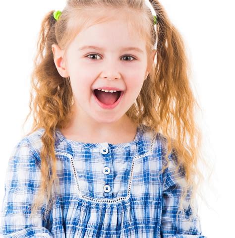 Premium Photo Portrait Of Cheerful Blonde Baby Girl