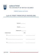 First Principles Modeling Of QUBE SERVO DC Motor System Course Hero