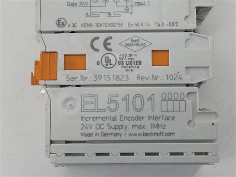 Beckhoff El5101 Incremental Encoder Interface 24vdc Gpm Surplus