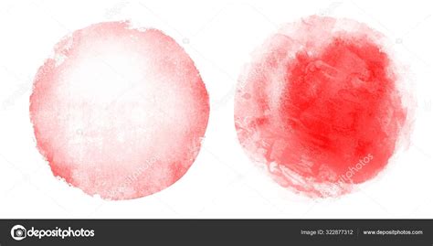 Two Watercolor Circles White Background Stock Illustration By ©sun