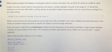 Solved Write A Python Program That Displays A Rectangular Chegg Com