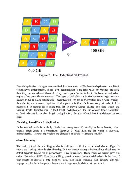 data deduplication and chunking pdf