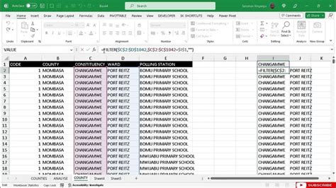 Solomon Kinyanjui On Linkedin Extracting Data Using Excel Table Filter