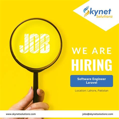 We Are Hiring Software Engineer Laravel Skynet Solutionz