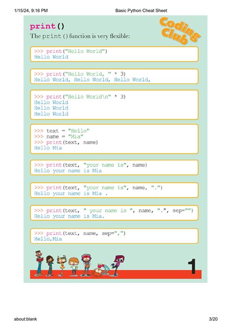 Solution Basic Python Cheat Sheet Computer Science University Of