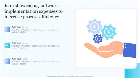 Icon Showcasing Software Implementation Expenses To Increase Process Efficiency Brochure PDF ...
