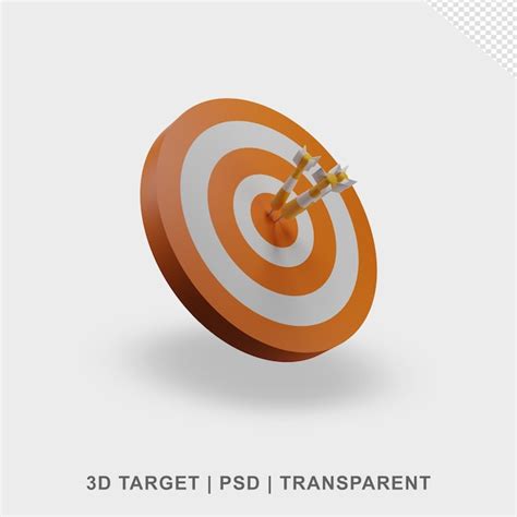 Premium PSD D Target Dart Transparent No Background