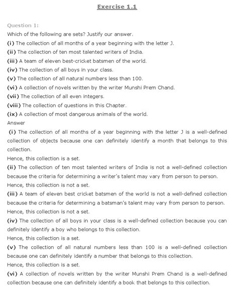 Maths Ch 1 Sets Class 11 Ncert Solutions