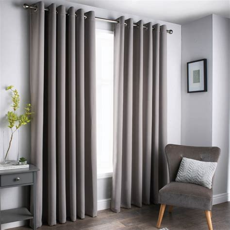 Oxford Grey Black Out Curtains With Eyelets 46 X 72 Bandm Stores