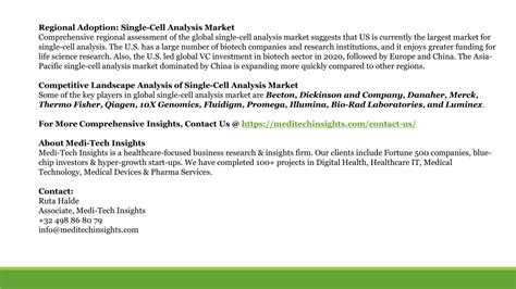 Ppt Single Cell Analysis Market Rising Life Science And Oncology
