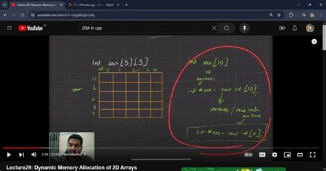 cplusplus dynamicmemoryallocation 2darrays neerugangarh lovebabbar