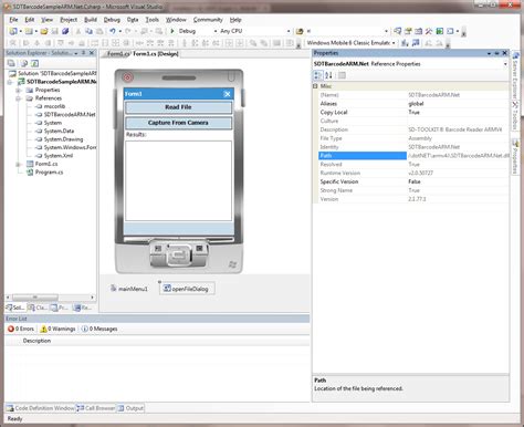 SD TOOLKIT SDK Read Barcode On Windows Mobile Windows Embedded Compact And Windows Phone