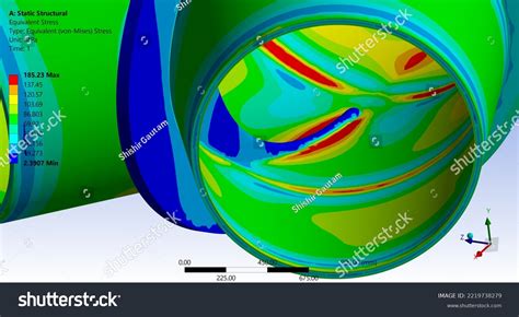 Static Structural Analysis Test Result Bifurcation Stock Illustration