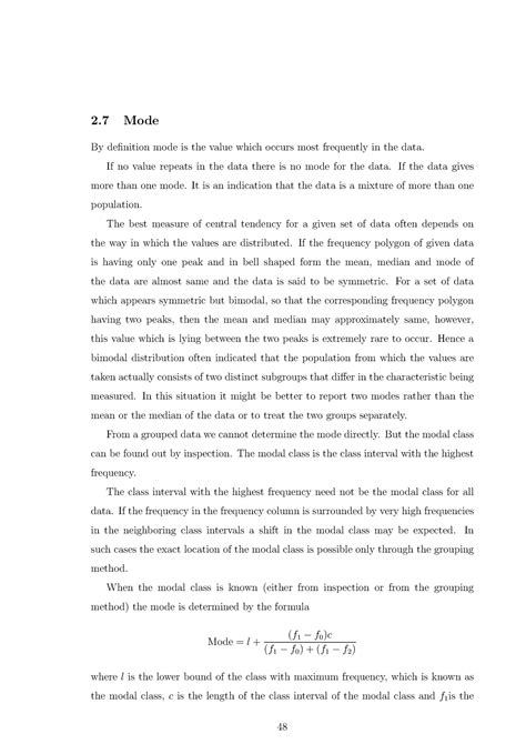 27 Mode Its A Lecture Note Of Central Tendency Mode Of Consecutive
