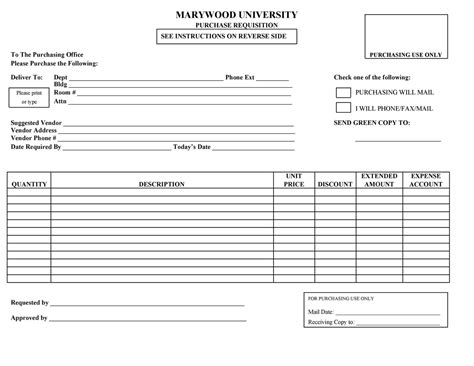 Requisition Form Template RedlineSP