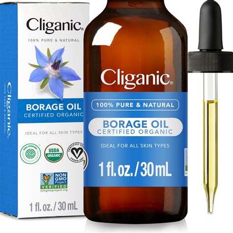 Cliganic Organic Borage Seed Oil For Face 100 Pure 1oz