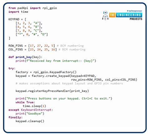 Interface 4x4 Keypad With Raspberry Pi 4 The Engineering Projects