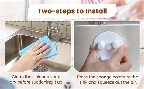 Sponge Holder Sink Caddy Wsuction Cup Installation