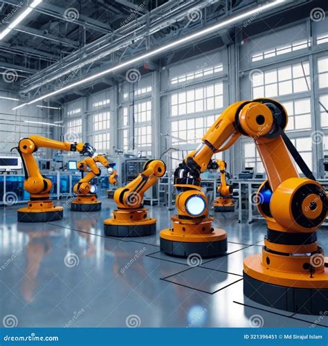 Industry 40 Smart Factory And Advanced Robotics Stock Illustration