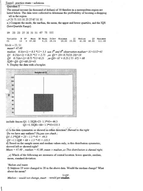 Midterm Exam Practice Exam Solution Pdf Sampling Statistics