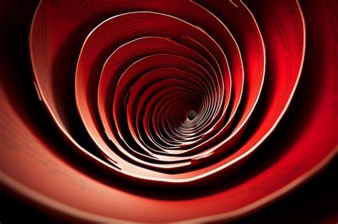 Unveiling Knowledge A Spiraling Stack Of Red Books Revealing Secrets