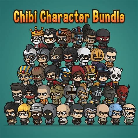 Chibi Character Bundle D Game Asset TokeGameArt Chibi Characters Chibi Rogue Character
