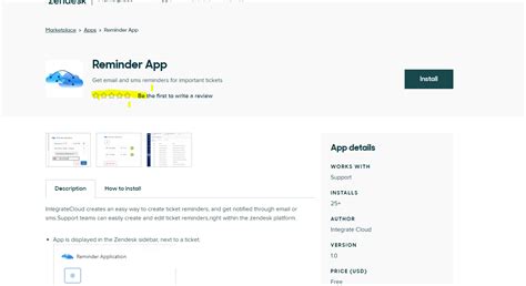How To Review In Zendesk Marketplace Zendesk Reminder App Zendesk Azure Devops
