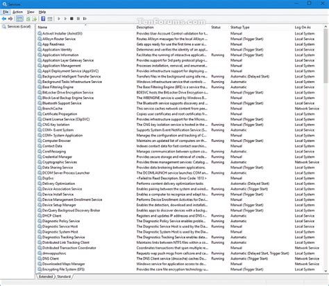 Start Stop And Disable Services In Windows 10 Tutorials