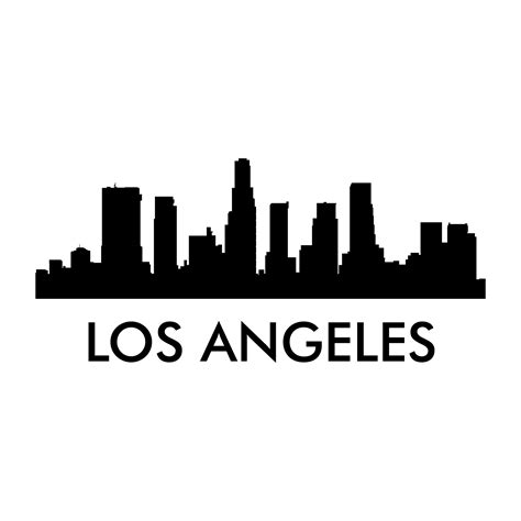Los Angelos Skyline Decal Night Scene 2084x2084 Png Download