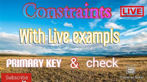Constraints In Sql 👆👩‍💻primary Key Constraint And Check Constraint